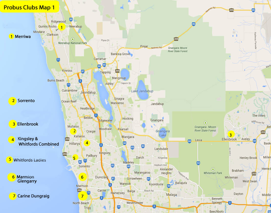 Maps – Probus Association of Western Australia Inc.