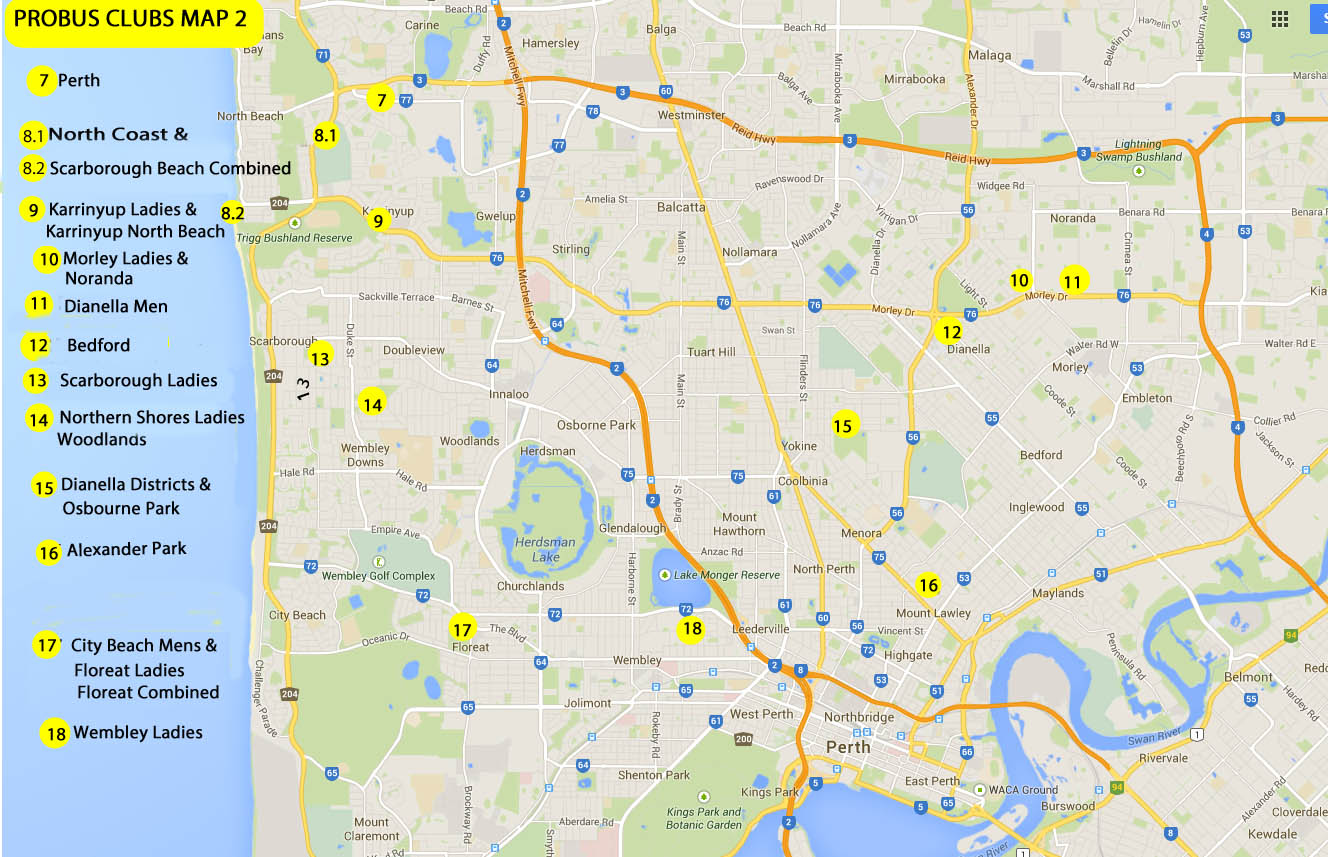 Maps – Probus Association of Western Australia Inc.